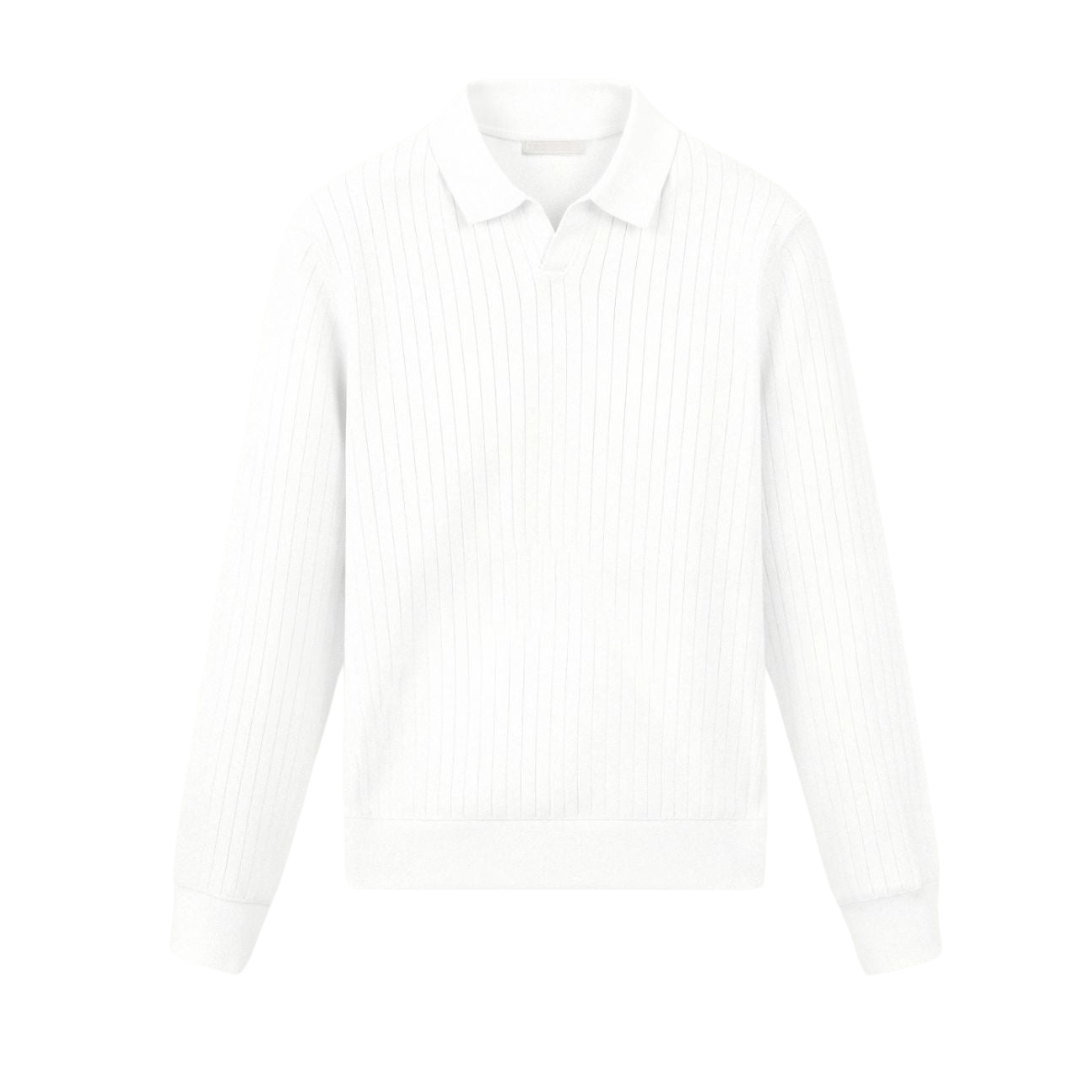NOBA Striped Long Sleeve Polo